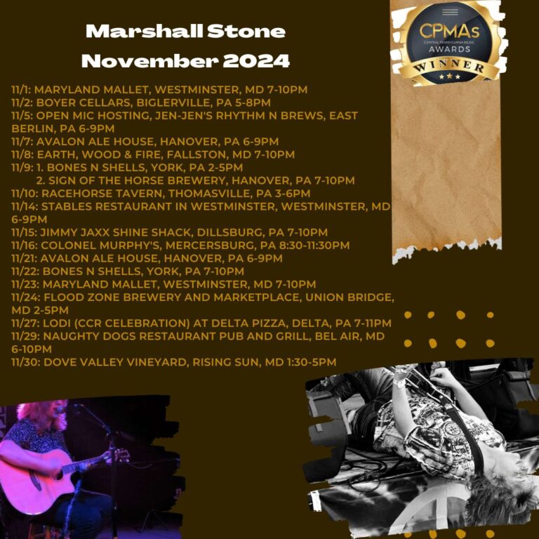 Shows - Marshall Stone Music